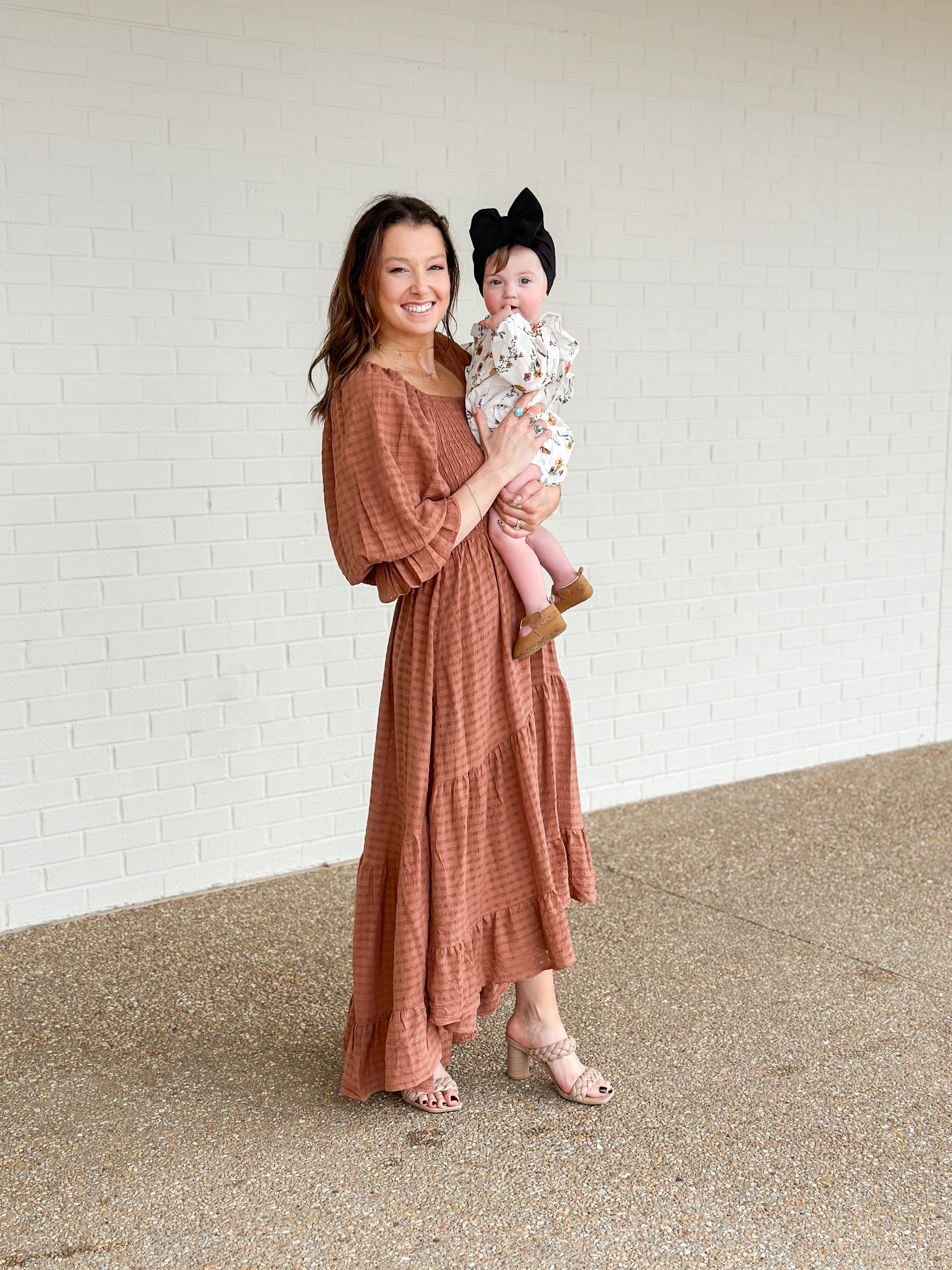 Raya Dress - Rust – Mom & Me Boutique