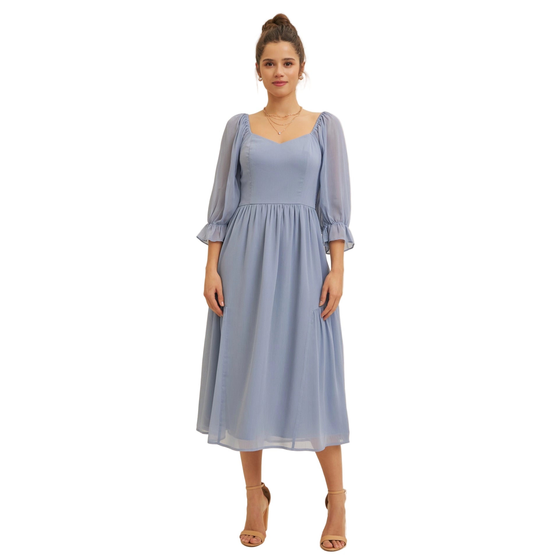 Clara Dress - Dusty Blue – Mom & Me Boutique