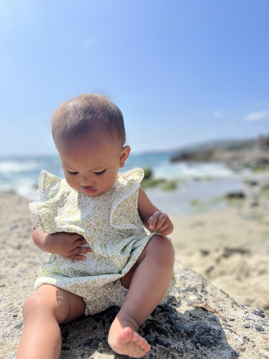 Poppy Bubble - Green Floral – Mom & Me Boutique