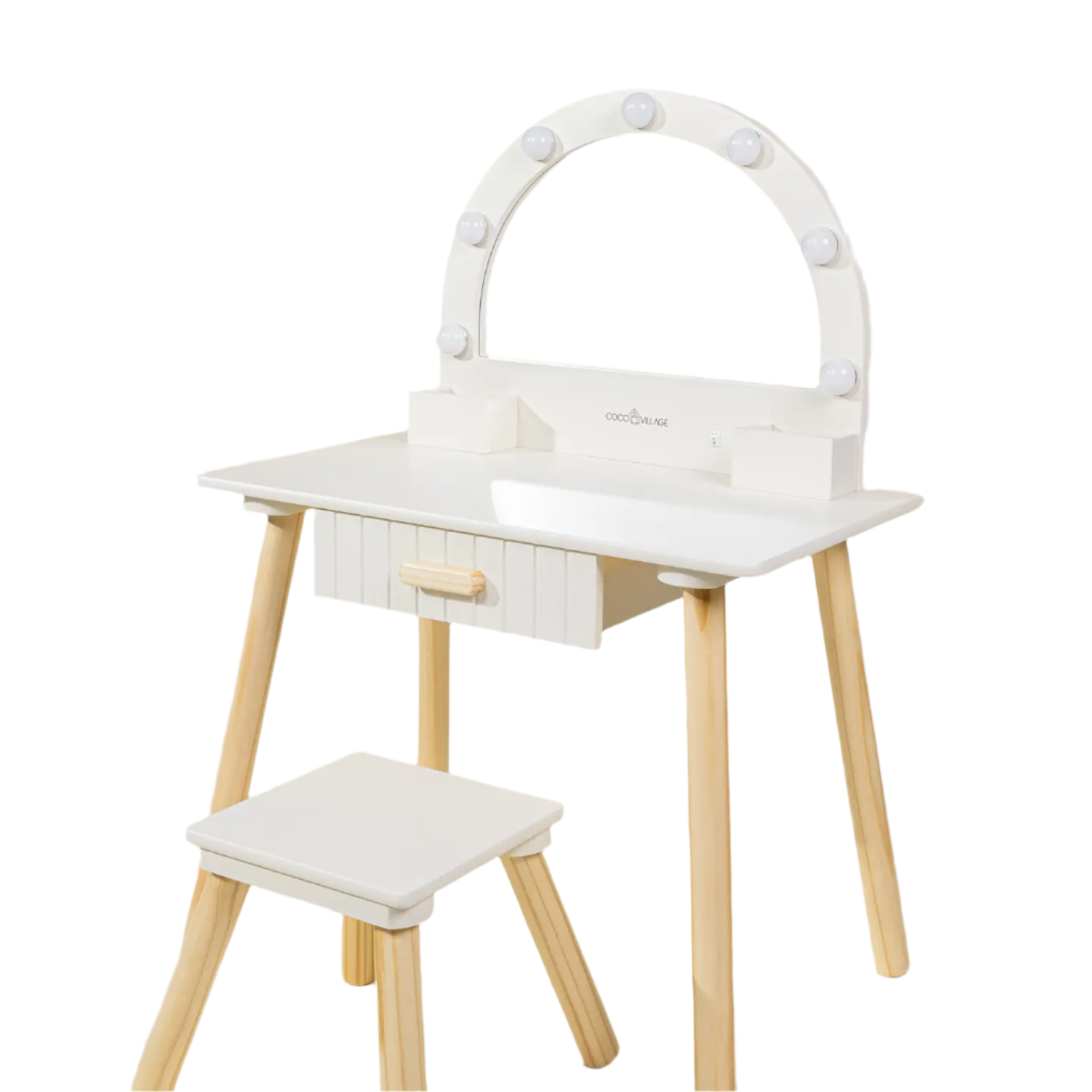 Vanity with Lighted Mirror & Stool – Mom & Me Boutique